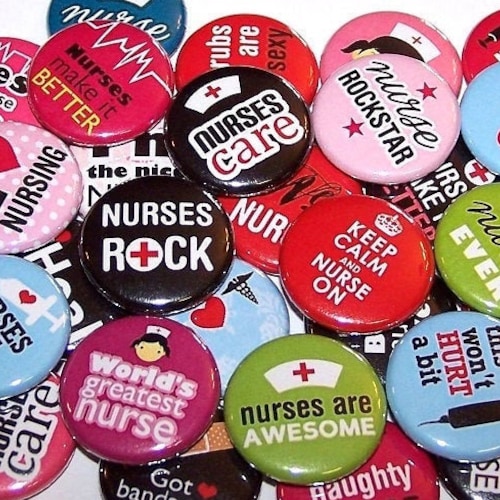 Nurse Buttons 10 Pack Nursing Nurses RN 1 or 1.5 - Etsy