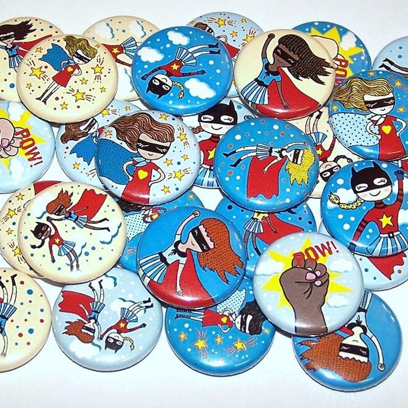 Superhero Button - Etsy