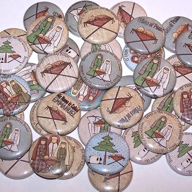 Nativity Buttons - Etsy