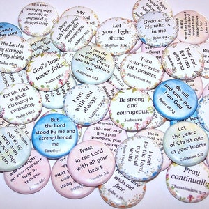 Christian Bible Verses Pins (10 Pack) Religious Scripture Quotes Party ...