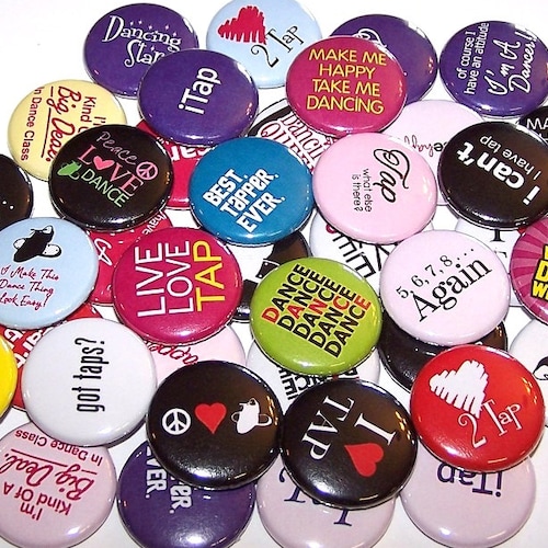 Tap Dance Pins 10 Pack Tap Dancer Pinback Buttons 1 | Etsy