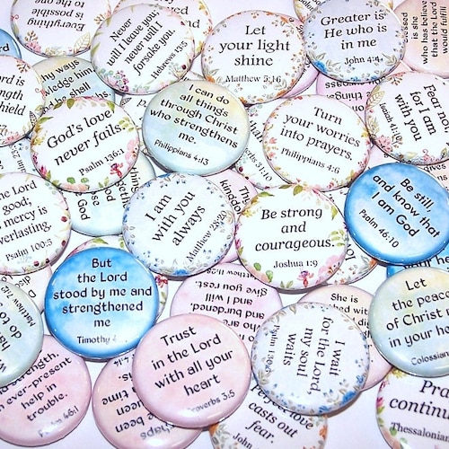Christian Bible Verses Pins 10 Pack Religious Scripture - Etsy