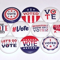 Custom Campaign Buttons - 1.25" or 2.25" Pinback Buttons; VOTE ...