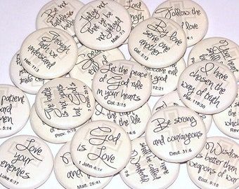 Religious Phrases Pins Party Favors 10 Pack 1 or - Etsy