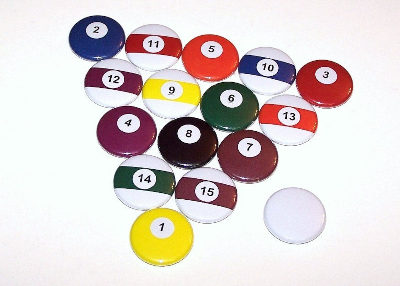 Pool Balls Pins 16 Pack Pocket Billiards Pinbacks Pool - Etsy