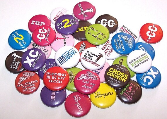 Cross Country Runner Pins 10 Pack 1 or 1.5 or | Etsy