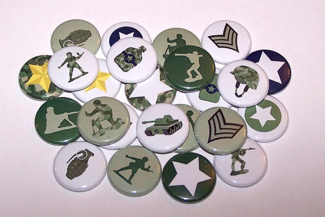 Military Soldiers Set of 10 Buttons 1 or 1.5 Pin | Etsy
