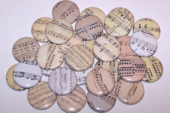 Sheet Music Notes 10 Pack Pin Back Buttons Musical Musician | Etsy