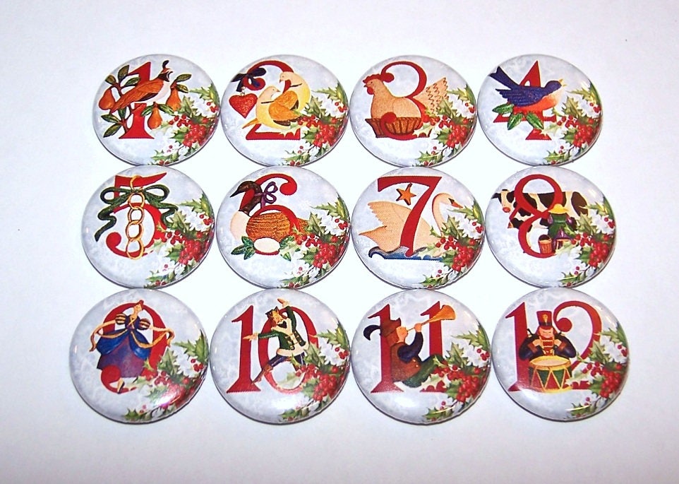 12 Days of Christmas Pins 12 Pack Twelve Days of Christmas - Etsy
