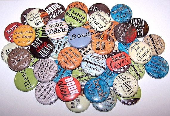 Book Lover Pins 10 Pack Reading Pinback Buttons Books - Etsy