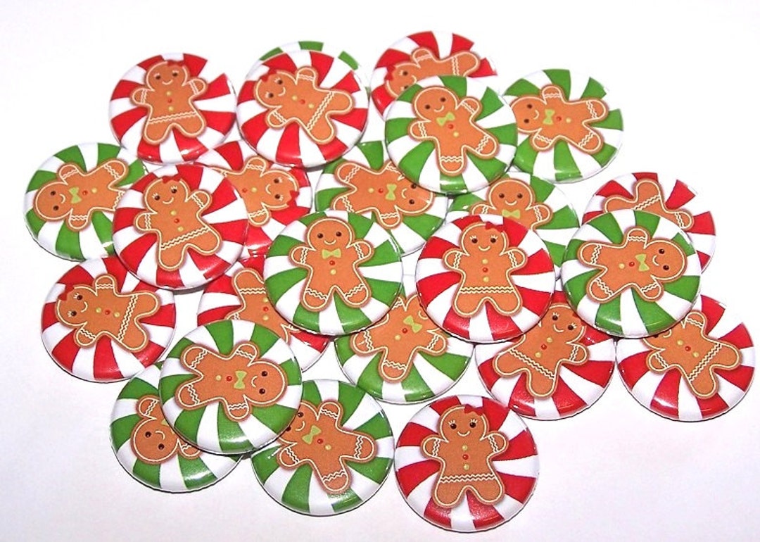 Gingerbread Man Christmas Holiday Gender Reveal Party (20 Pack) Buttons ...
