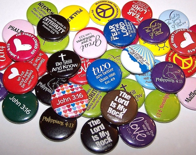 Christian Jesus Religious Pin Back Button Party Favors of Gift Set of 1 ...
