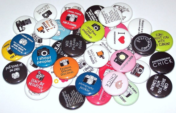 Photographer Pins 10 Pack Photography Party Favors 1 - Etsy