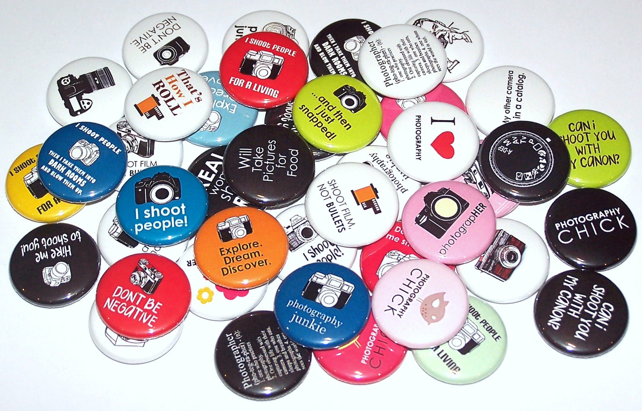 Photographer Pins 10 Pack Photography Party Favors 1 - Etsy