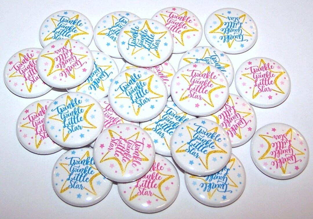 Twinkle Twinkle Little Star Gender Reveal Party (20 Pack) Buttons Baby ...