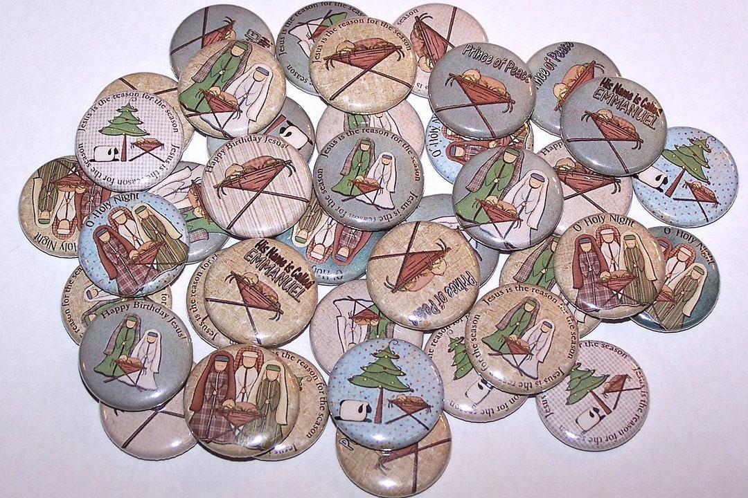 Baby Jesus Nativity Pins Party Favors (10 Pack) Holy Night Religious ...