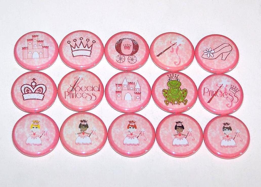 Pink Princess 1 Inch Pin Back Buttons 1 Pins or Magnets - Etsy
