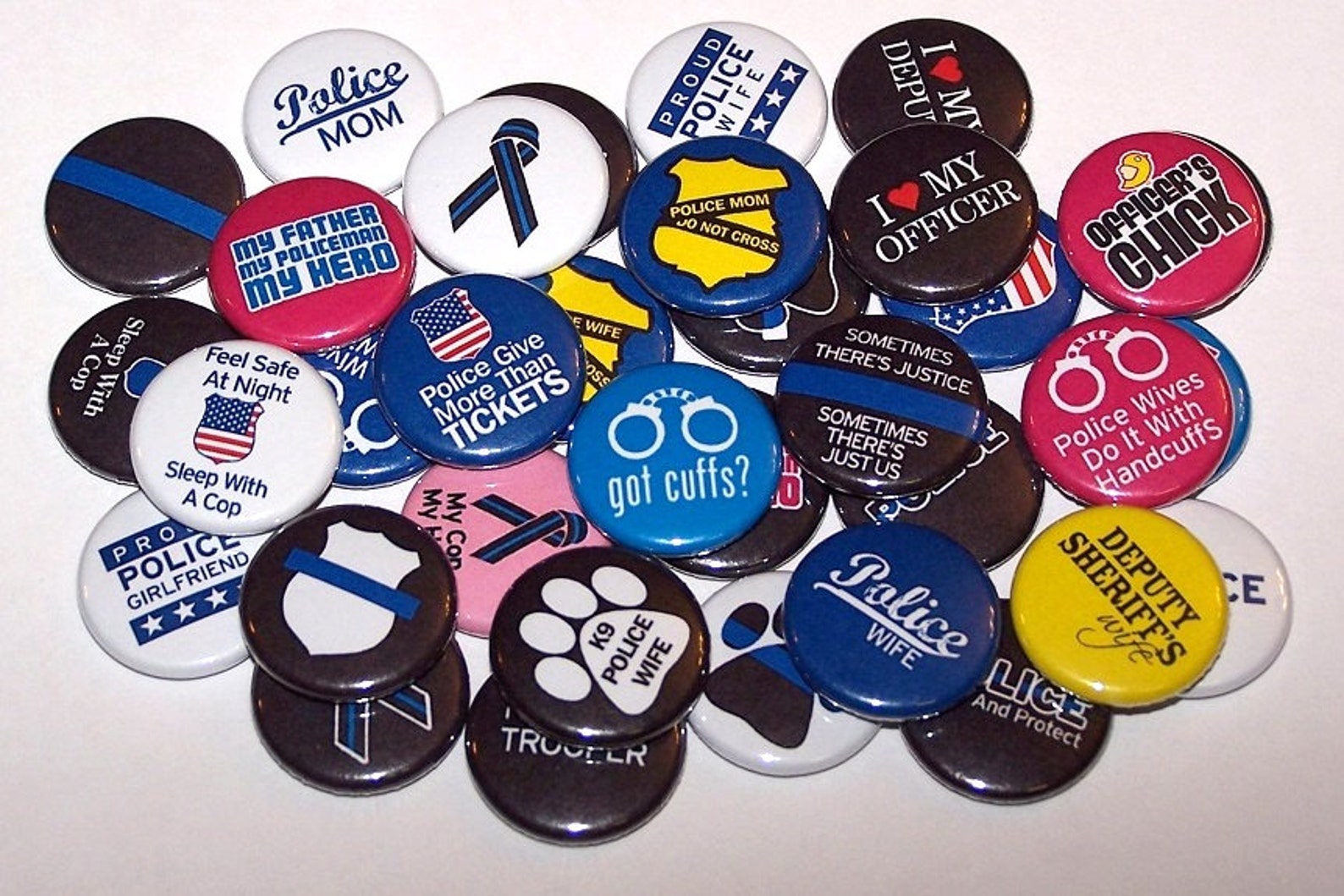 Police Officer LEO Set of 10 Buttons 1 or 1.5 Pin - Etsy