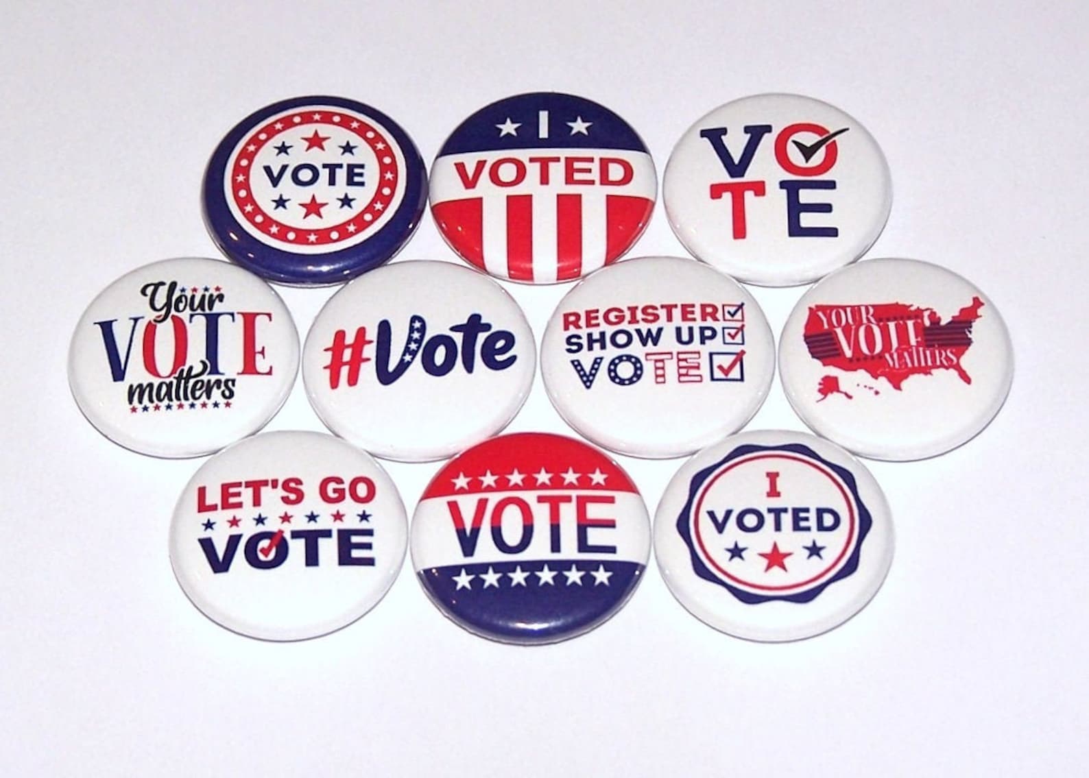 Voting Pins 10 Pack I Voted Election Buttons Party Favors - Etsy