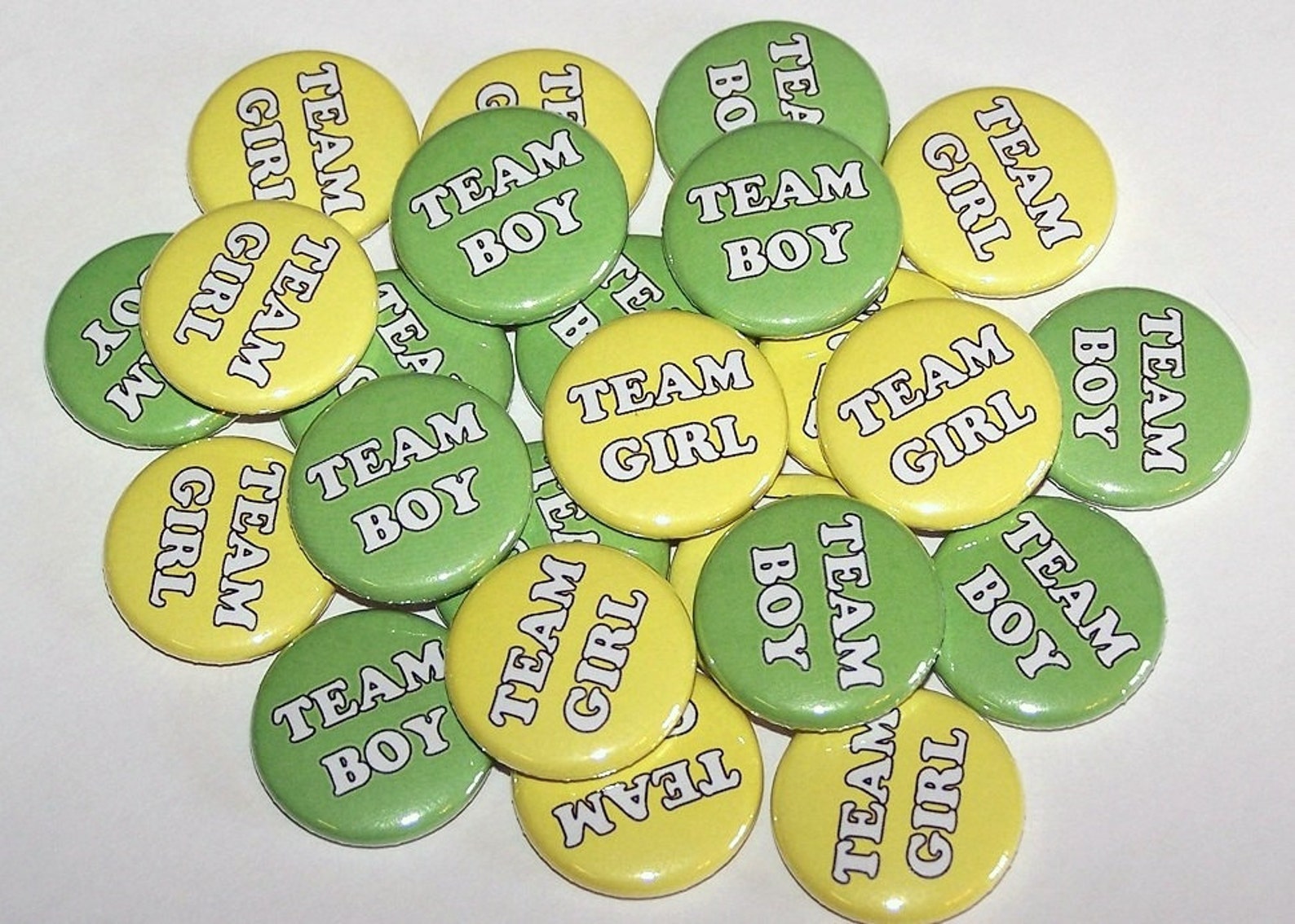 Team Girl & Team Boy Gender Reveal Party 20 Pack Buttons - Etsy