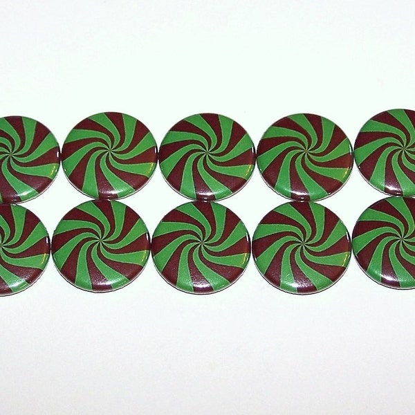 Green Peppermint Buttons - Etsy