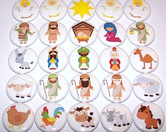 Nativity Set Buttons - Etsy