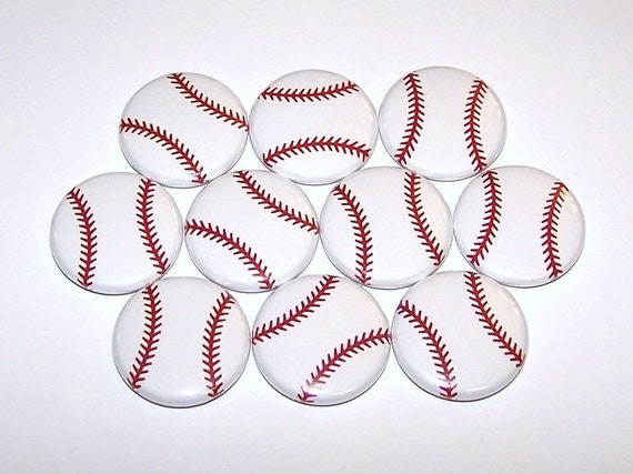 Baseball Balls Pins 10 Pack Baseball Party Favors 1 - Etsy