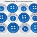Blue Cute as A Button Theme Party Favors 12 Pack, 1 or 1.5 or 2.25 Pin ...