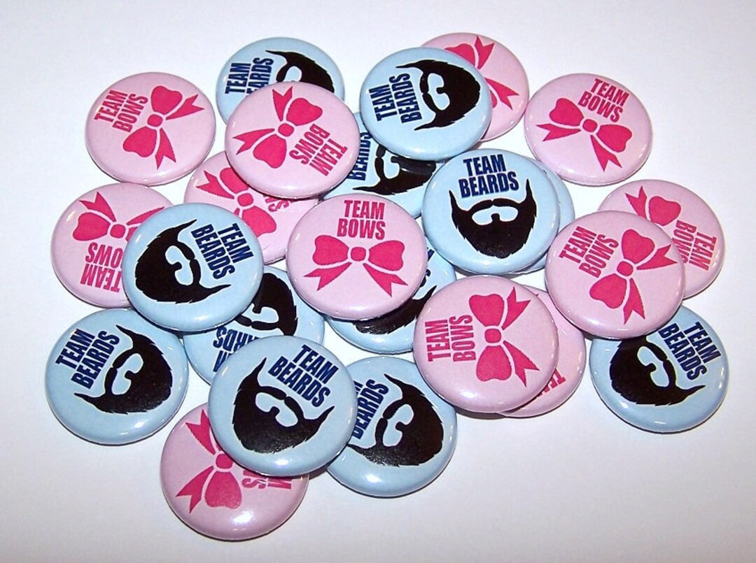 Team Beards or Team Bows Black & Pink Gender Reveal Party (20 Pack ...