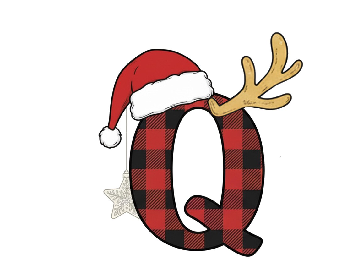 Christmas Plaid Alphabet PNG Bundle: Buffalo Check Letters (digital ...
