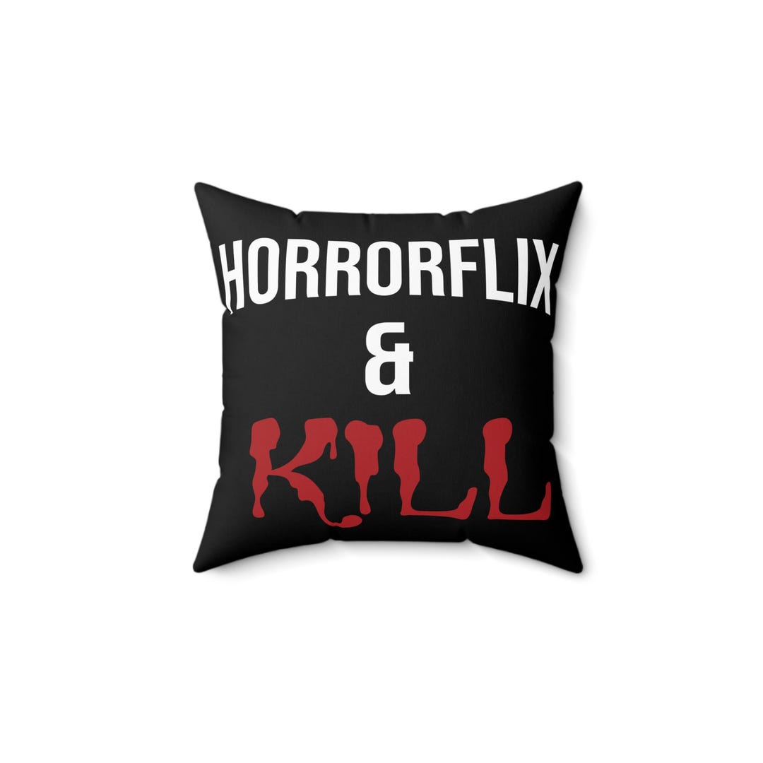 Horrorflix & Kill Pillow, Funny Horror Parody Home Decor - Etsy