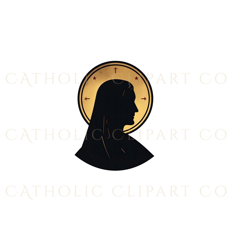 Catholic Saint Clipart Bundle | Saint Outline SVG PNG JPG | Religious ...