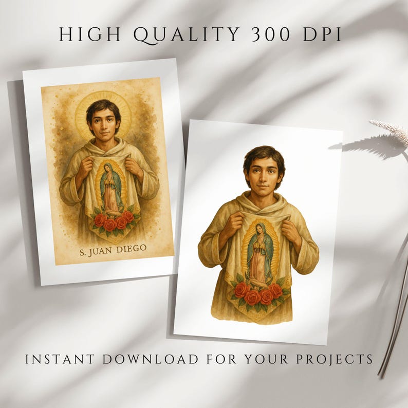 St Juan Diego Clipart • Our Lady of Guadalupe Tilma • Catholic Saint ...