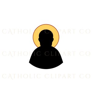 Catholic Saint Clipart Bundle | Saint Outline SVG PNG JPG | Religious ...