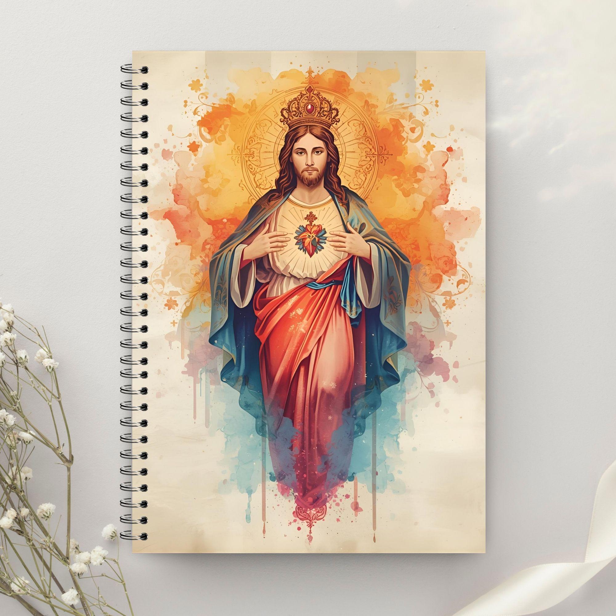 Sacred Hearts Digital Paper Bundle | Jesus & Mary Watercolor ...