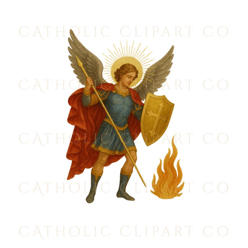 St Michael the Archangel Clipart, Catholic Archangel Michael PNG ...