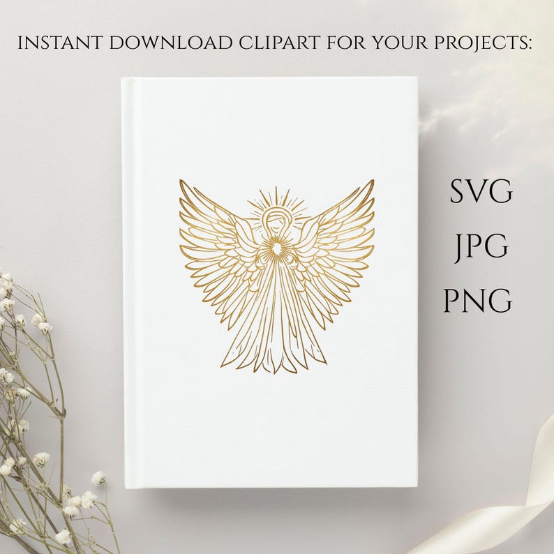 Angel Wings Clipart Gold | Golden Angel PNG Set | Guardian Angel Wings ...
