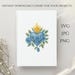 Blue Sacred Heart Clipart Bundle | Catholic Watercolor PNG | Immaculate ...