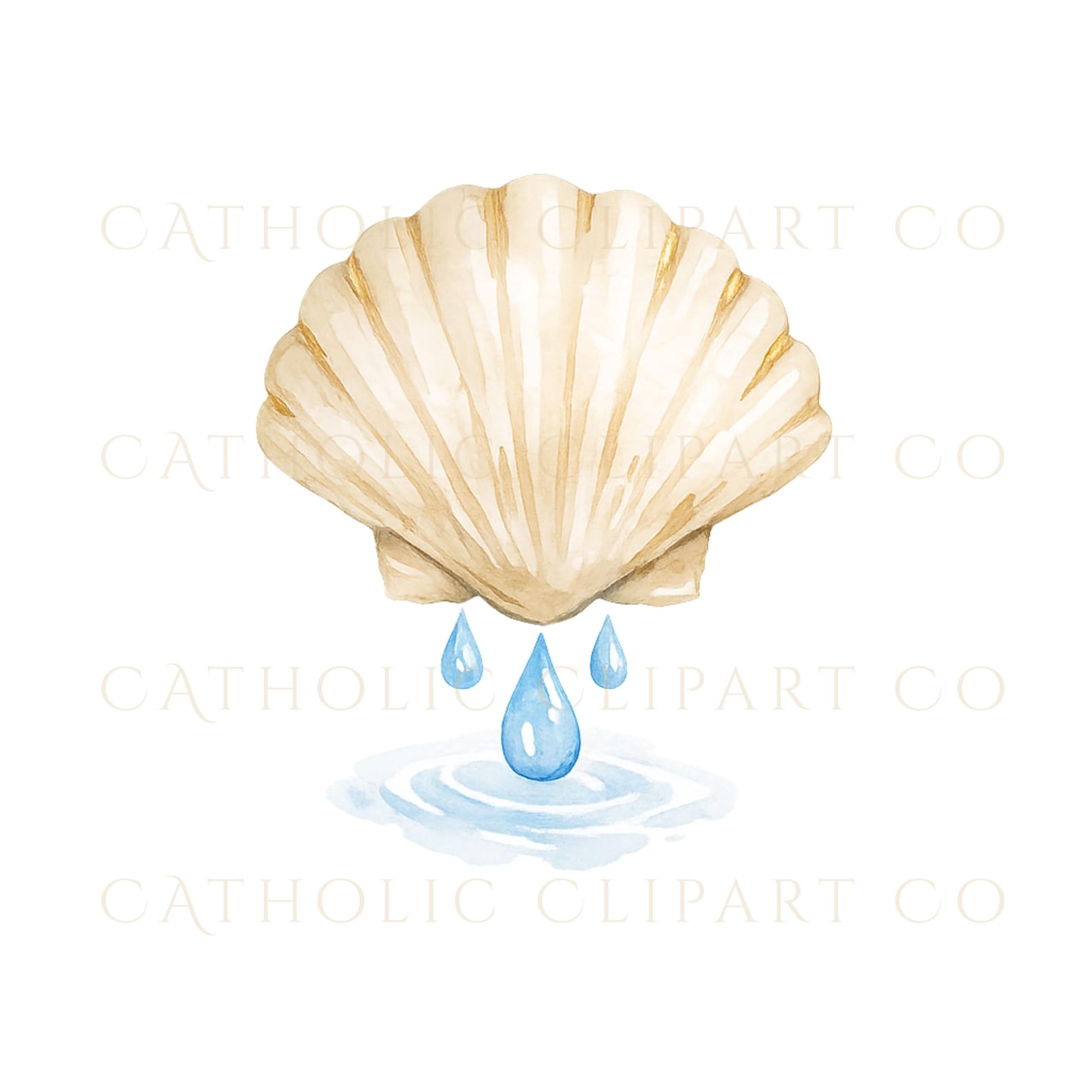Catholic Watercolor Sacraments Clipart | Baptism First Communion ...