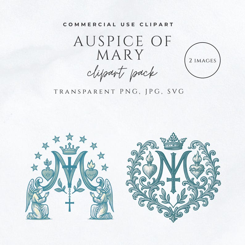 Auspice of Mary Clipart, Marian Monogram PNG SVG, Catholic M Symbol ...