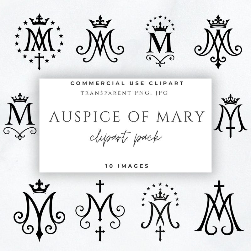 Auspice Maria Monogrammed - Etsy