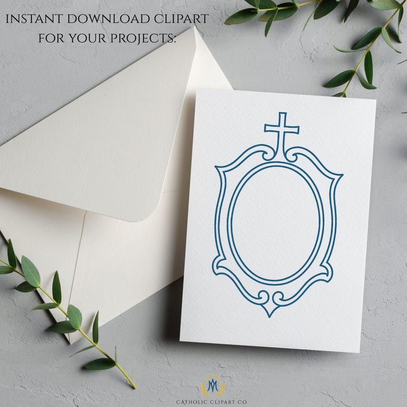 Catholic Wedding Clipart PNG JPG | Blue & Gold Catholic Wedding Symbols ...