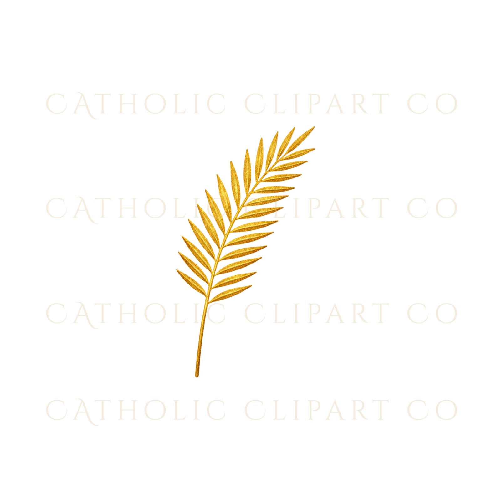 Lent Clipart Pack | Gold Catholic Lent Symbols | Ash Cross, Palm Branch ...