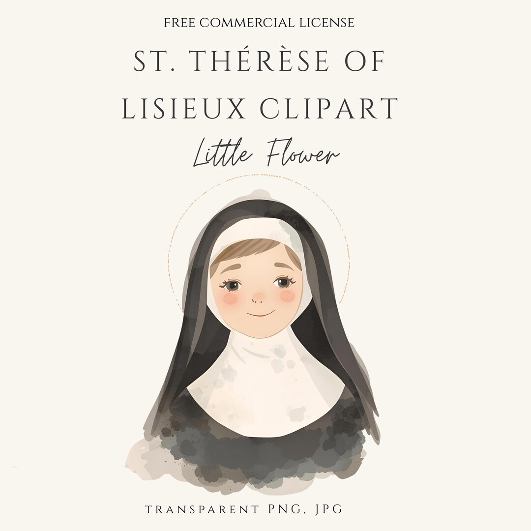 St Therese of Lisieux Clipart | Little Flower Catholic Saint ...