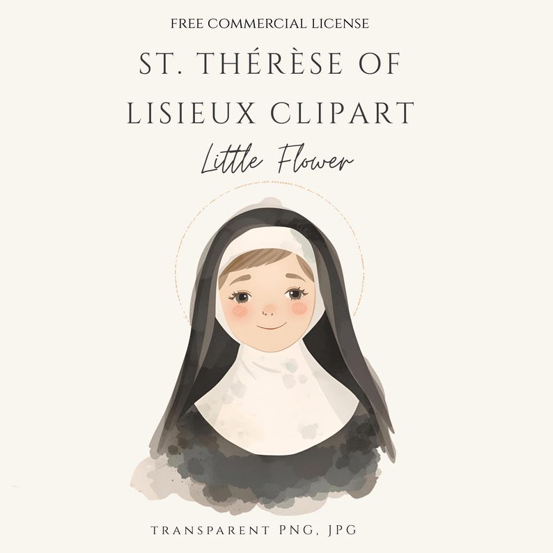 St Therese of Lisieux Clipart | Little Flower Catholic Saint ...