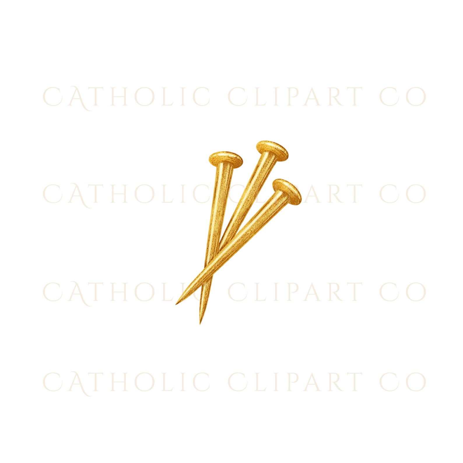 Lent Clipart Pack | Gold Catholic Lent Symbols | Ash Cross, Palm Branch ...