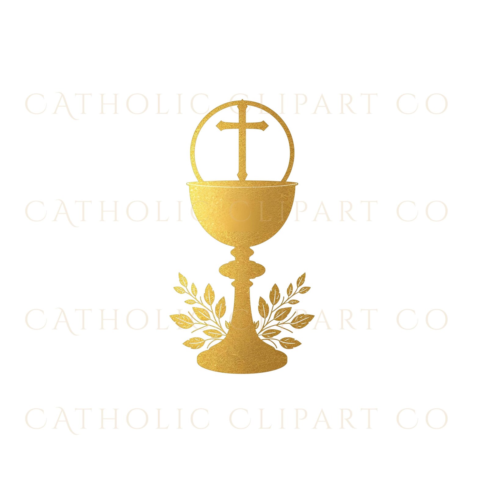Catholic Eucharist Clipart Set of 10 | Gold Chalice & Monstrance SVG ...