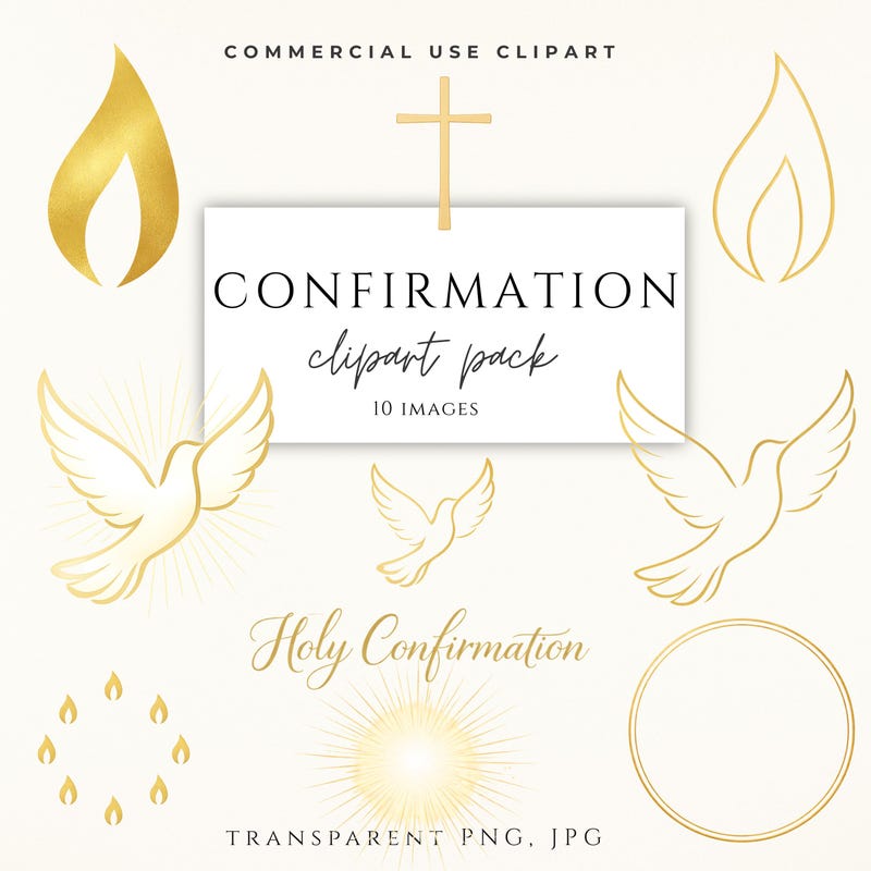 Confirmation Clipart - Etsy