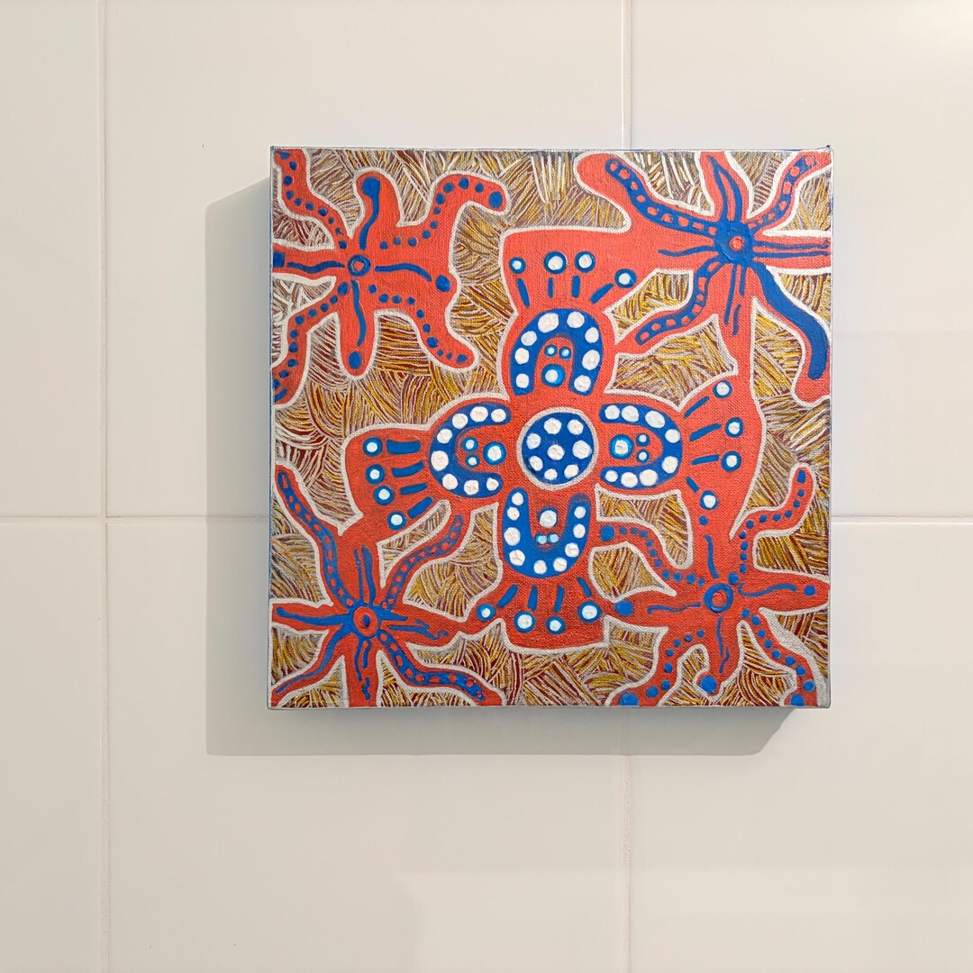 Spirit Bloom — Original Aboriginal Dot Painting by Nye (yuin Country ...