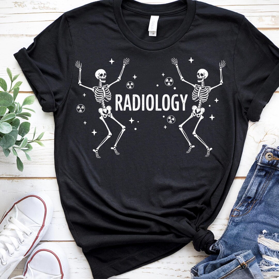 Radiology Dancing Skeletons | Rad Tech X-ray Symbols | Spooky Medical ...